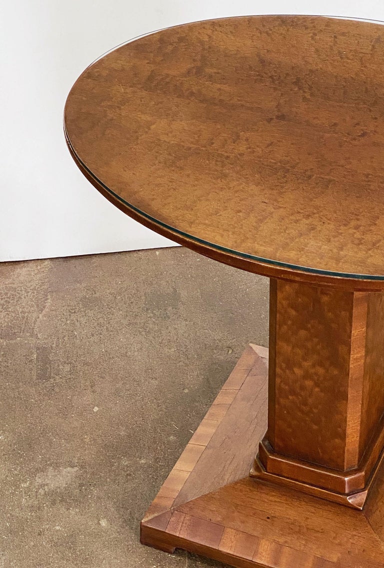 Art Deco Oval Table of Satin Walnut from England For Sale at 1stDibs