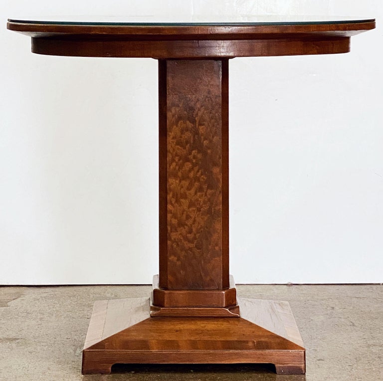 Art Deco Oval Table of Satin Walnut from England For Sale at 1stDibs