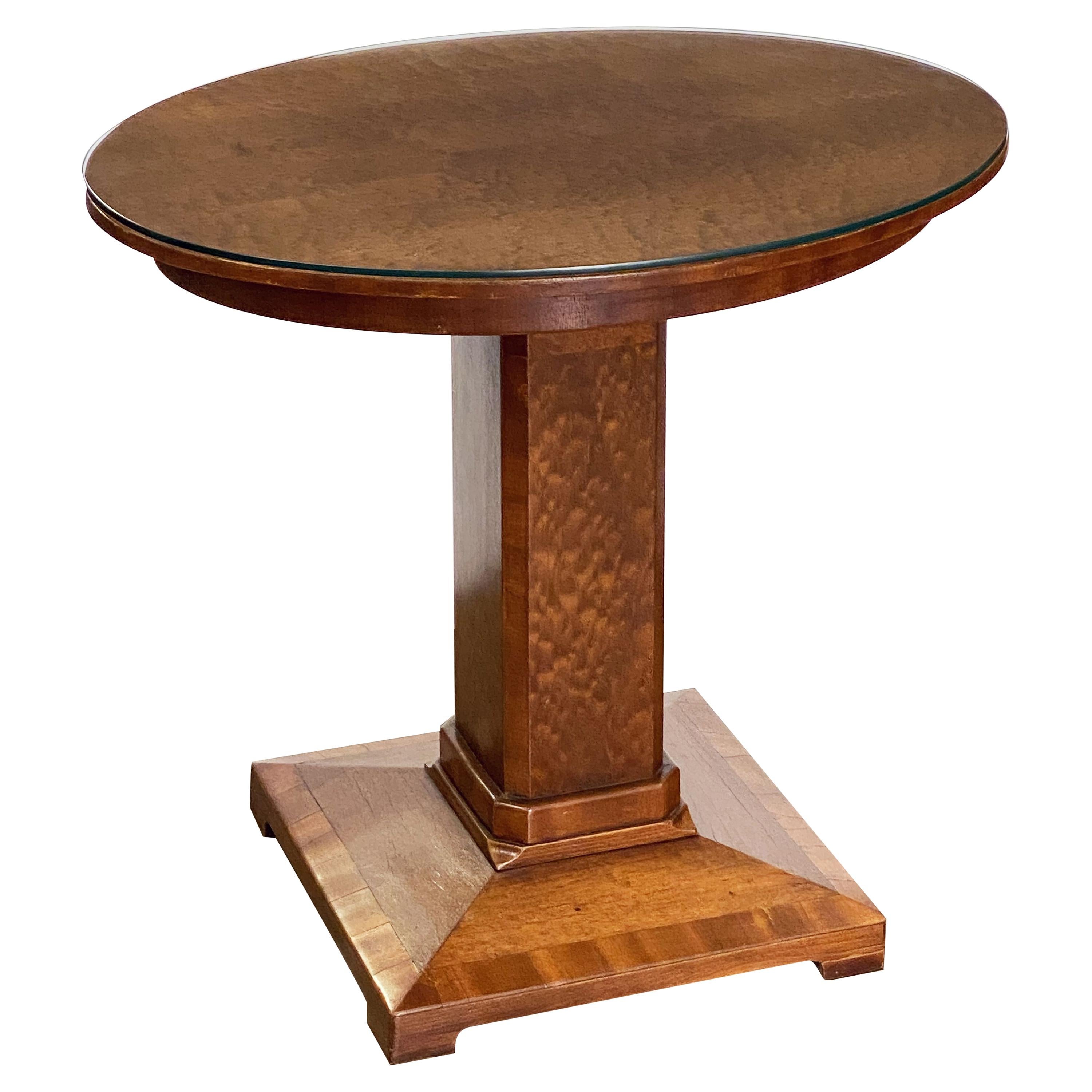 Art Deco Side Table of Black and Chrome with Drawer from England For ...