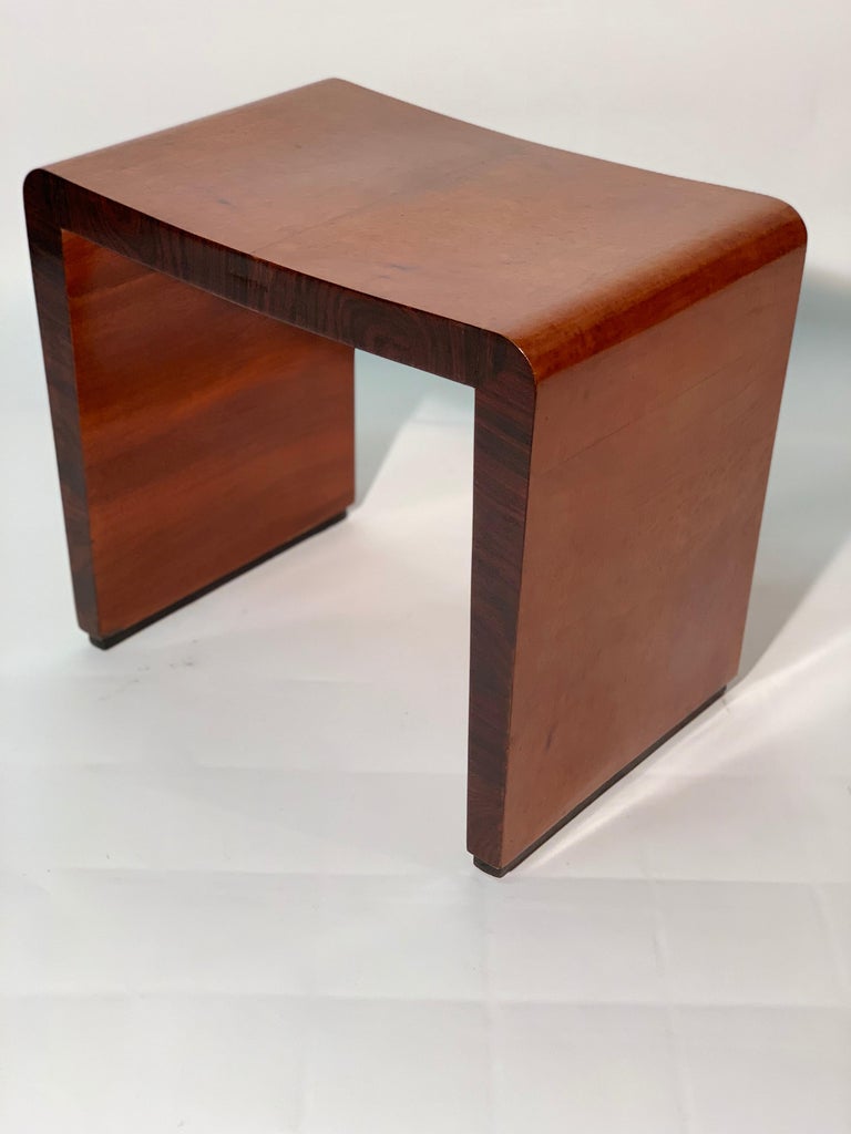 Art Deco Pair of Italian Rationalist U-Shaped Stools at 1stDibs