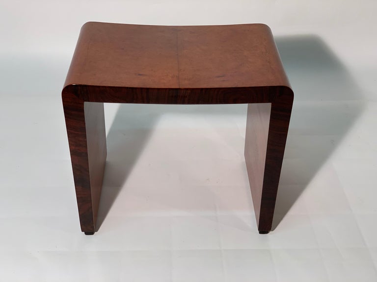 Art Deco Pair of Italian Rationalist U-Shaped Stools at 1stDibs