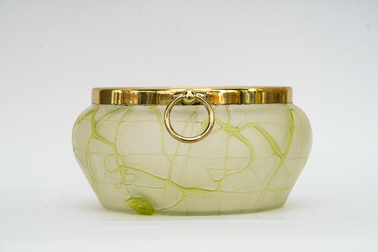 Art Deco Palme Koenig Glass Fruit Bowl Vienna Around 1920s For Sale at ...