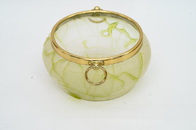 Art Deco Palme Koenig Glass Fruit Bowl Vienna Around 1920s For Sale at ...