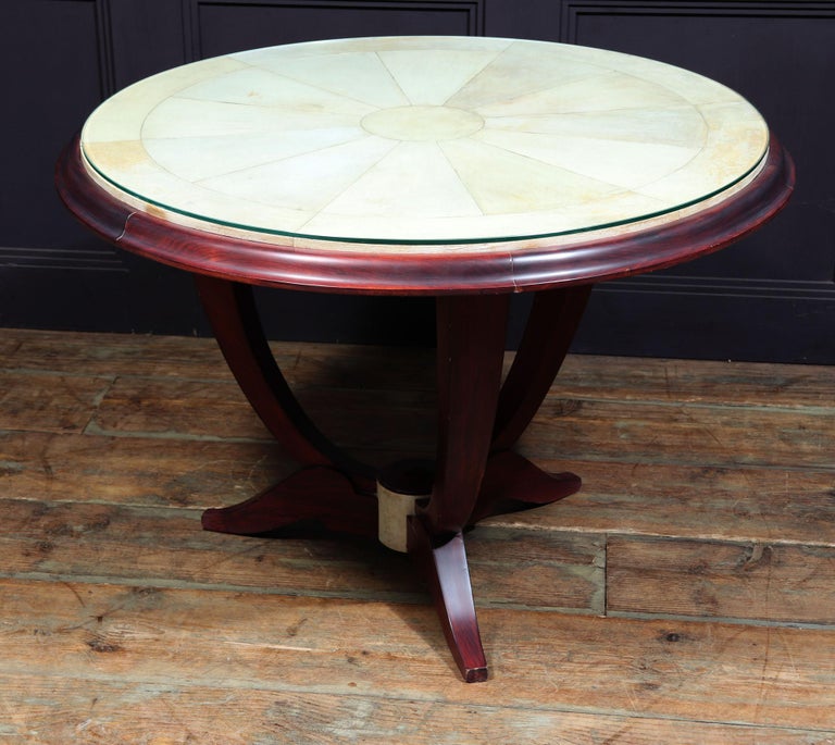 Art Deco Parchment Top Coffee Table For Sale at 1stDibs