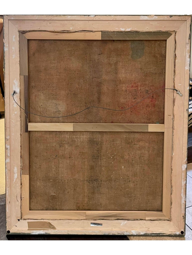 Art Deco Paris Portrait Oil Painting of a Flapper in a Fur Coat, 1920s ...