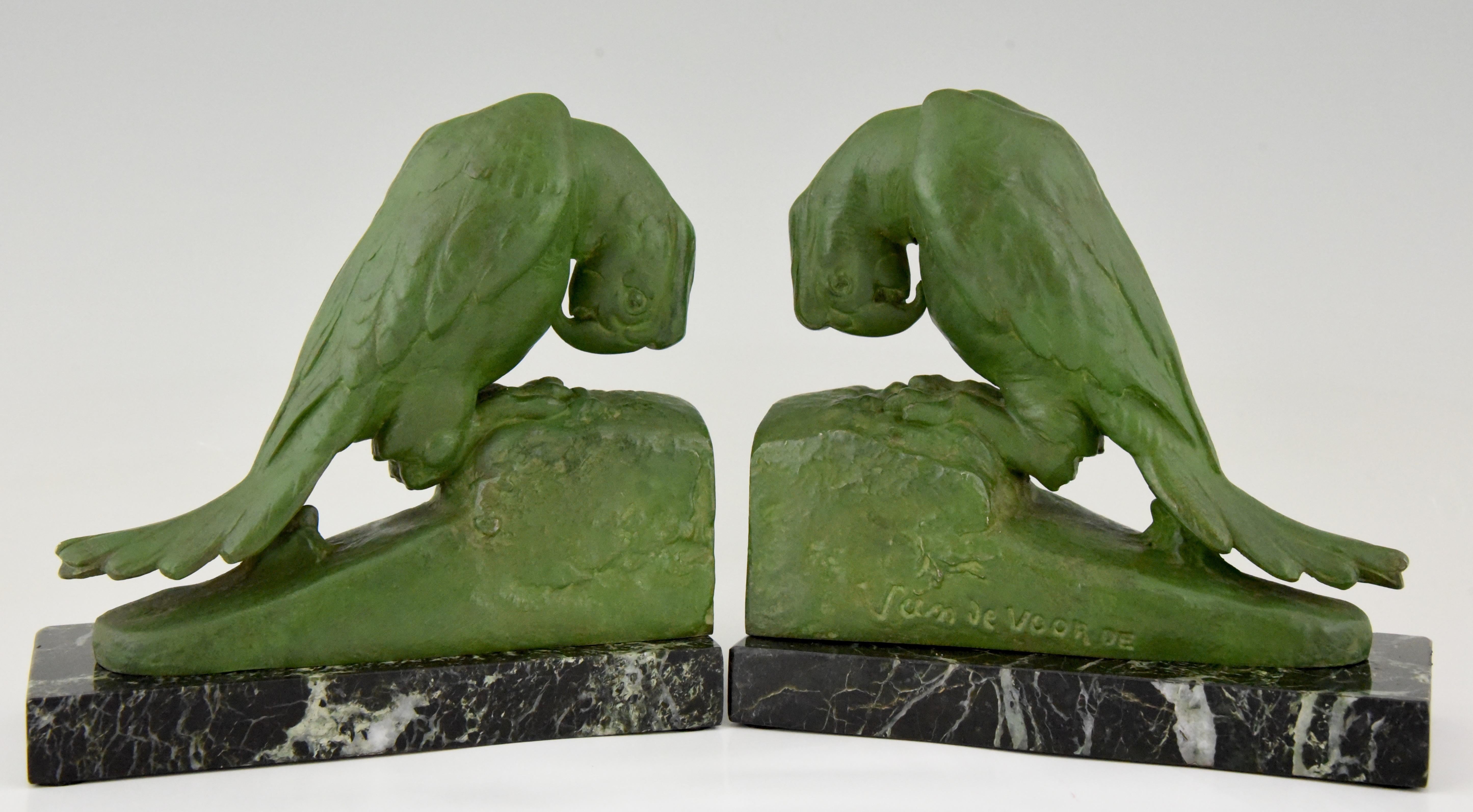 Art Deco parrot bookends by Georges Van de Voorde France 1925 at ...