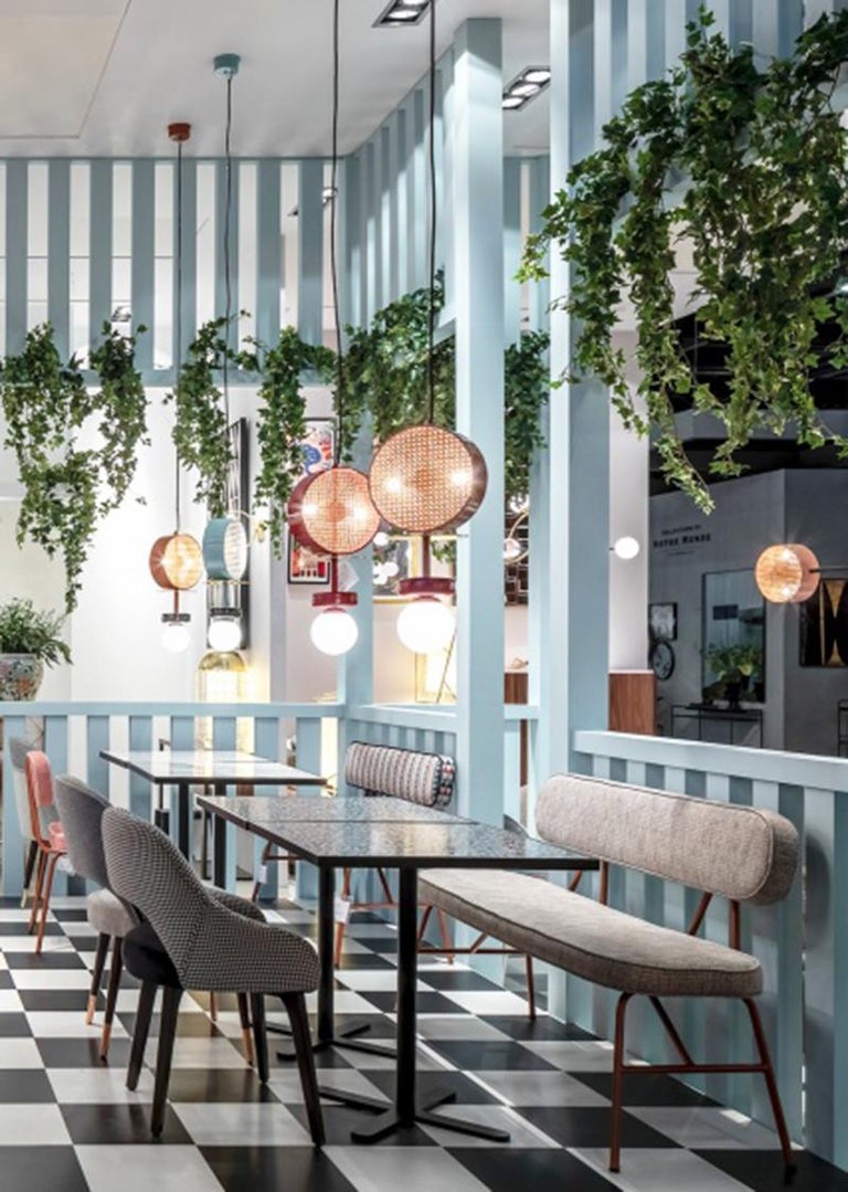 Art Deco Pendant Lamp Monaco II in Copper color, Polished Brass and ...