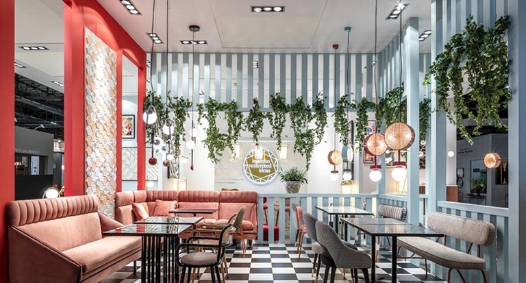 Art Deco Pendant Lamp Monaco II in Copper color, Polished Brass and ...