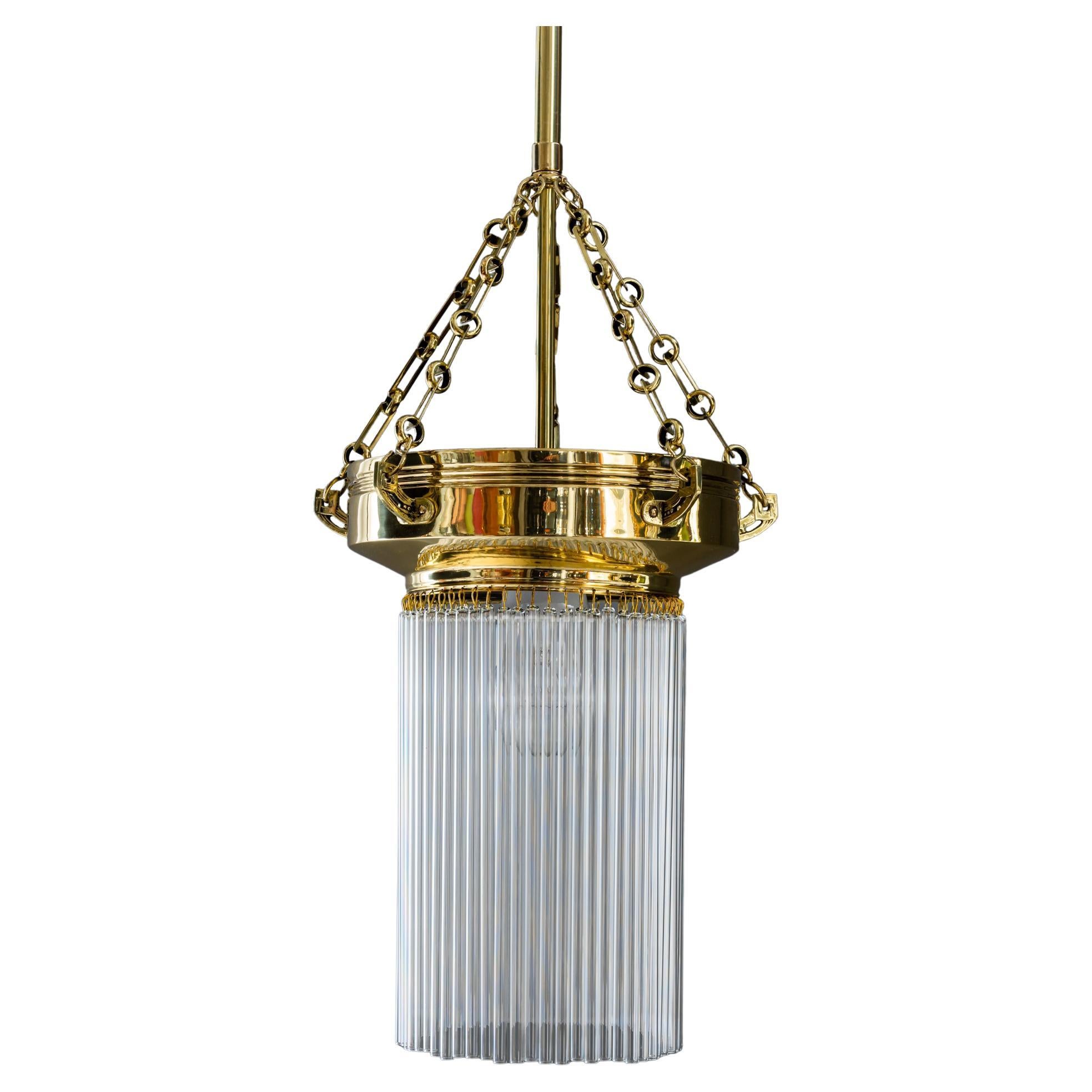 1920s Art Deco Skyline/Pyramid Schoolhouse Style Pendant Ceiling Lights ...