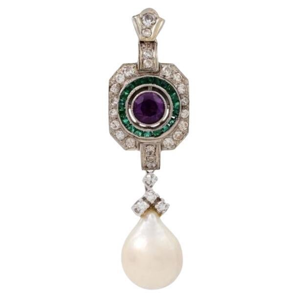 Art Deco Russian Amethyst Pendant at 1stDibs