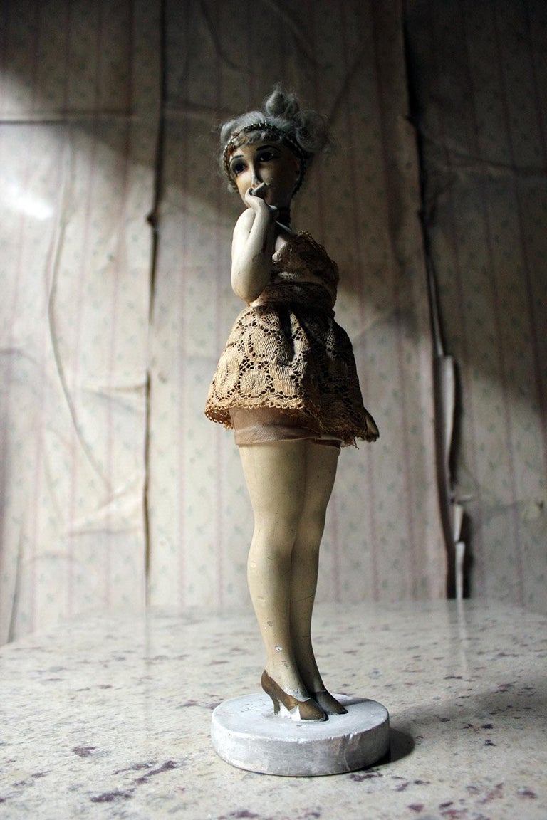 Art Deco Period Plaster Boudoir Figure of a Flapper, Maurice Milliere ...