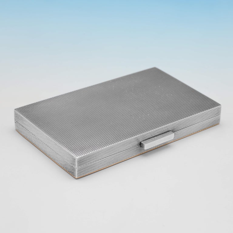 Art Deco period Sterling Silver and 9ct Gold Box - Goldsmiths and ...