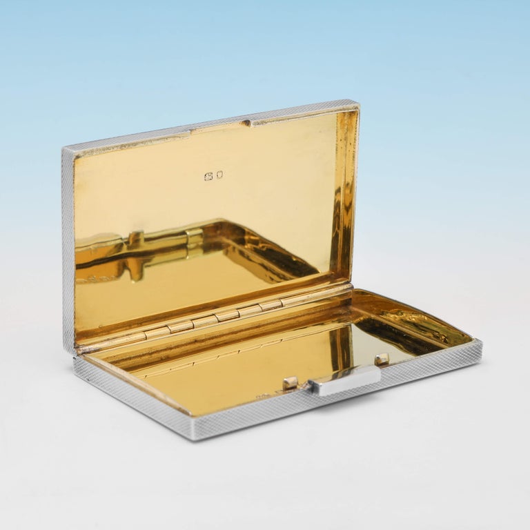 Art Deco period Sterling Silver and 9ct Gold Box - Goldsmiths and ...