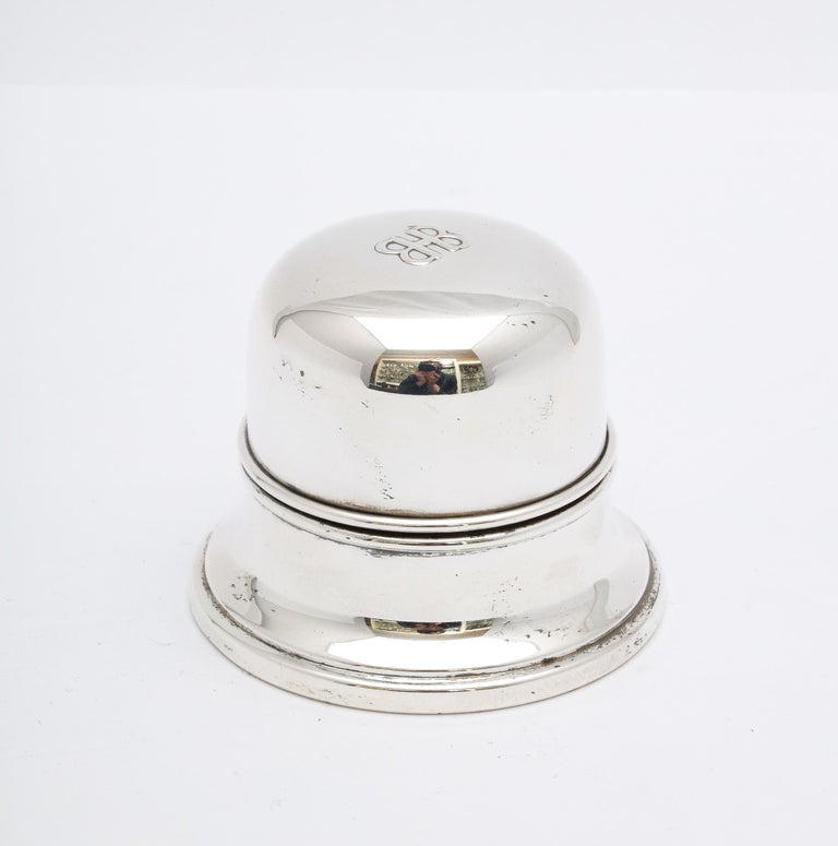 Art Deco Period Sterling Silver Ring Box with Hinged Lid For Sale at ...