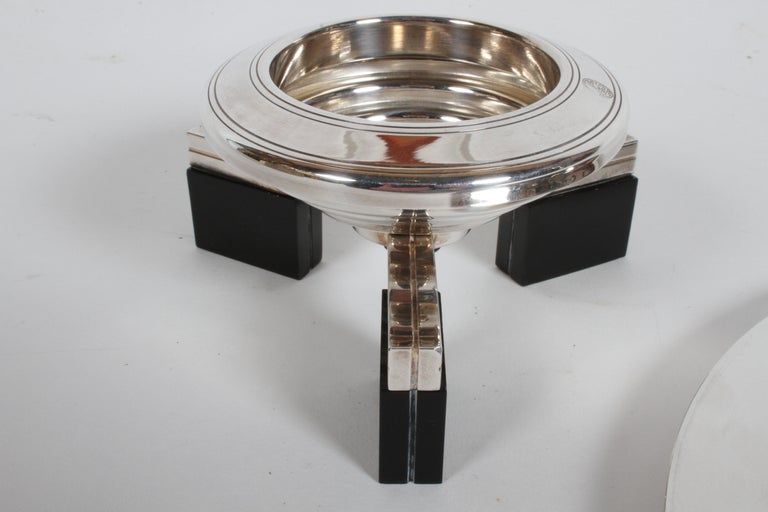 Art Deco Petrossian Caviar Silver Plate Presentoir Serving Dish and ...
