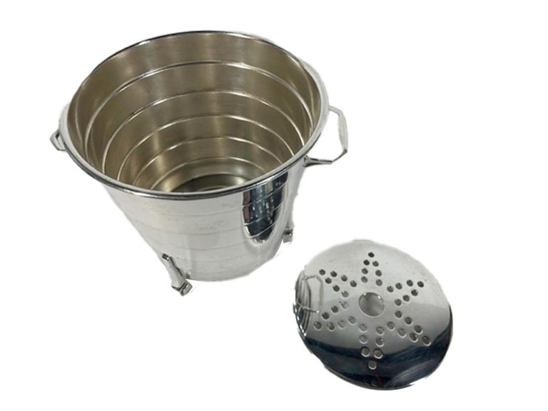 Art Deco P.H. Vogel Silver Plate Ice Bucket with Removable Ice Guard ...