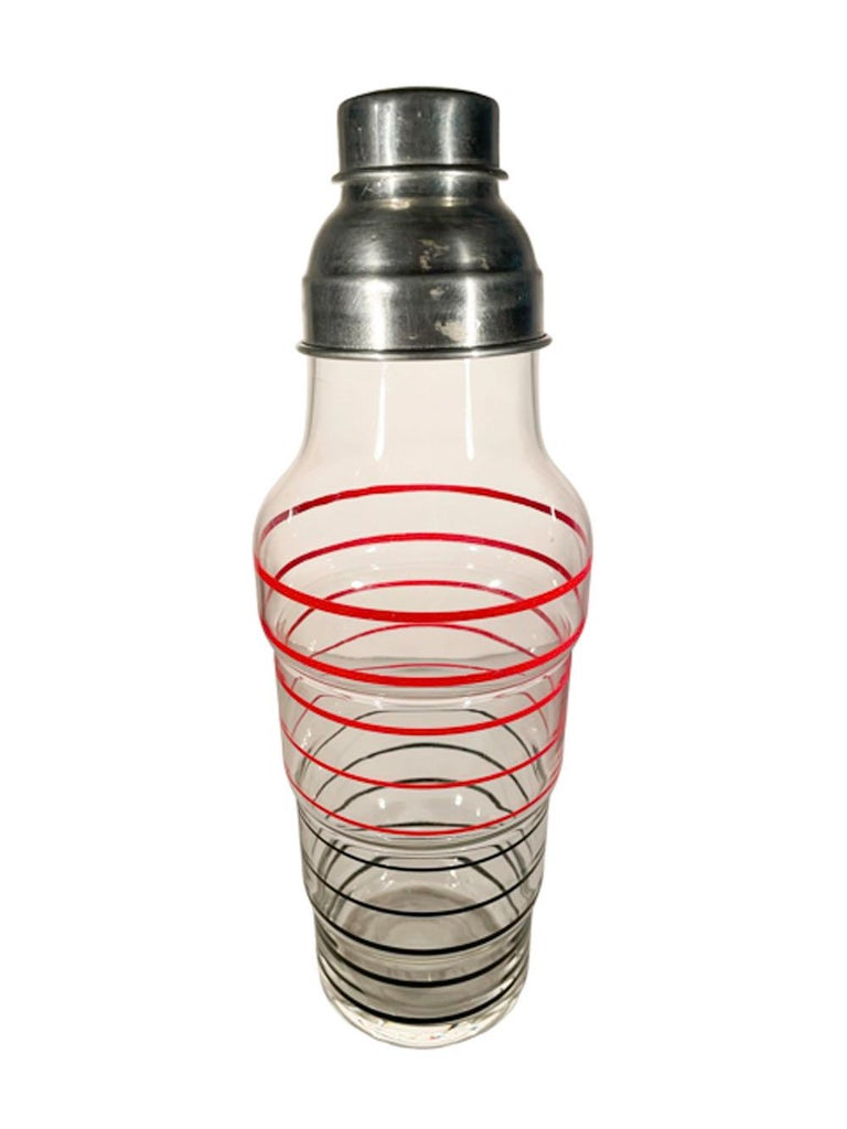 Art Deco Philco Radio Bar Type Cocktail Shaker W/ Red and Black Line ...