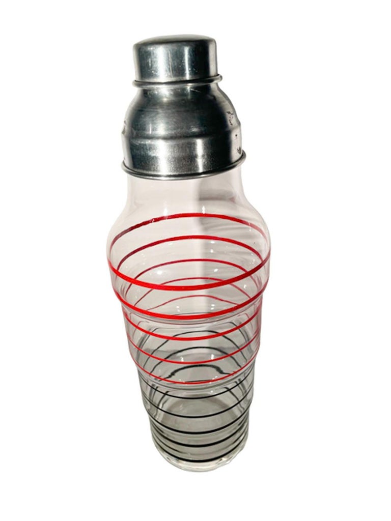 Art Deco Philco Radio Bar Type Cocktail Shaker W/ Red and Black Line ...