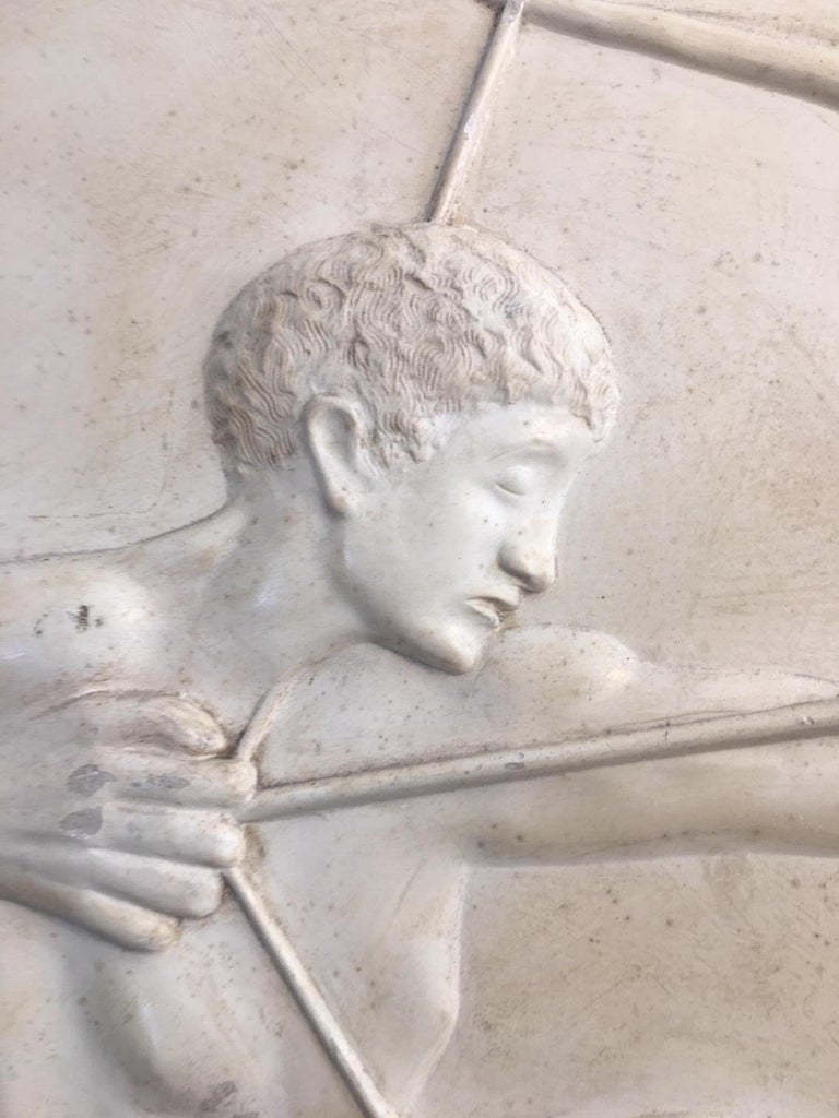 Art Deco Plaster Plate, French, XXth For Sale at 1stDibs