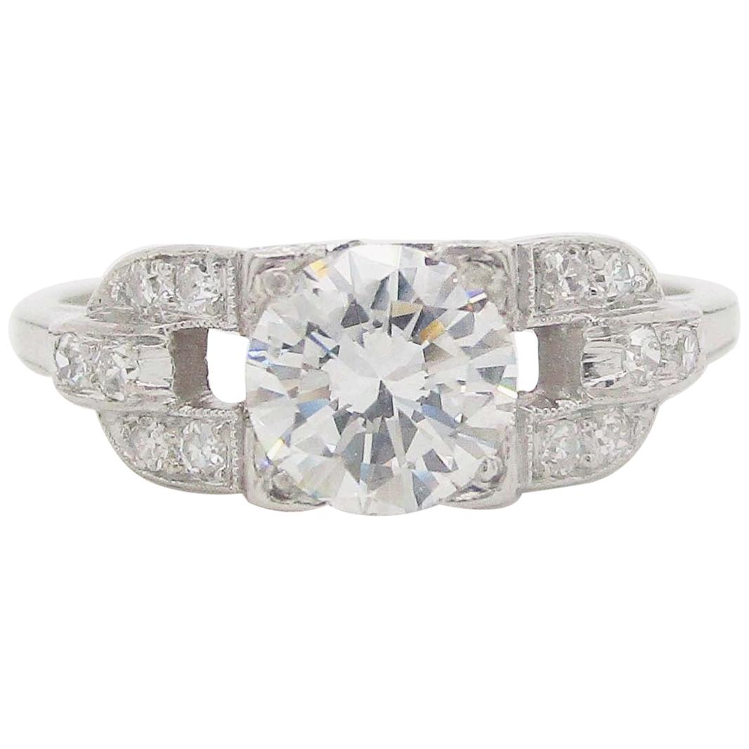 Art Deco Step Cut Diamond Ring at 1stDibs | square step cut diamond