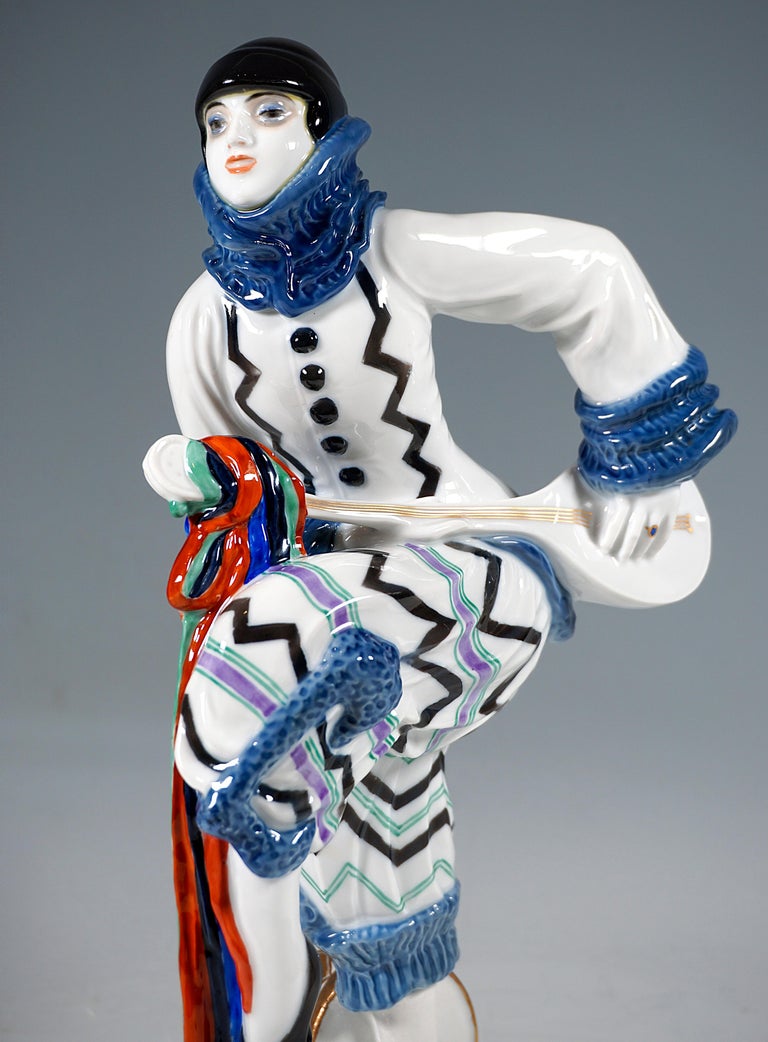 Art Déco Porcelain Figurine 'Merry March', C. Holzer-Defanti, Rosenthal ...