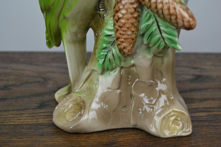 Art Deco Porcelain Perfume Light of a Woodpecker by Elka, Germany at ...