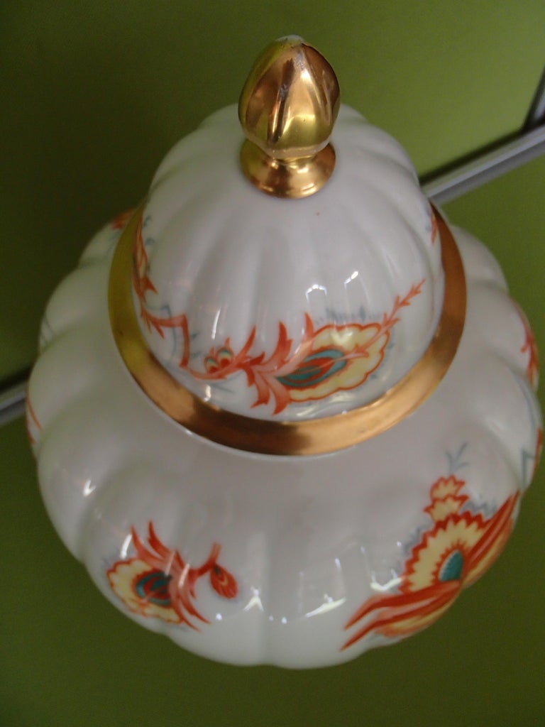 Art Deco porcelain vase with lid by THOMAS Bavaria with cubistic ...