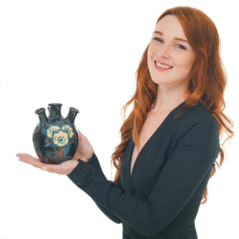 Art Deco Pottery Vase by Paul Jacquet at 1stDibs