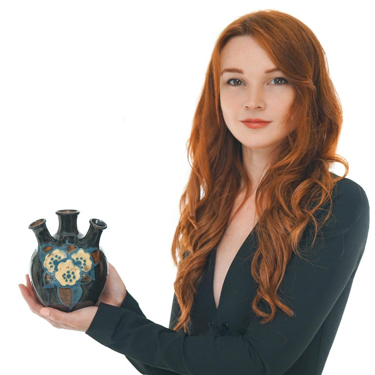 Art Deco Pottery Vase by Paul Jacquet at 1stDibs