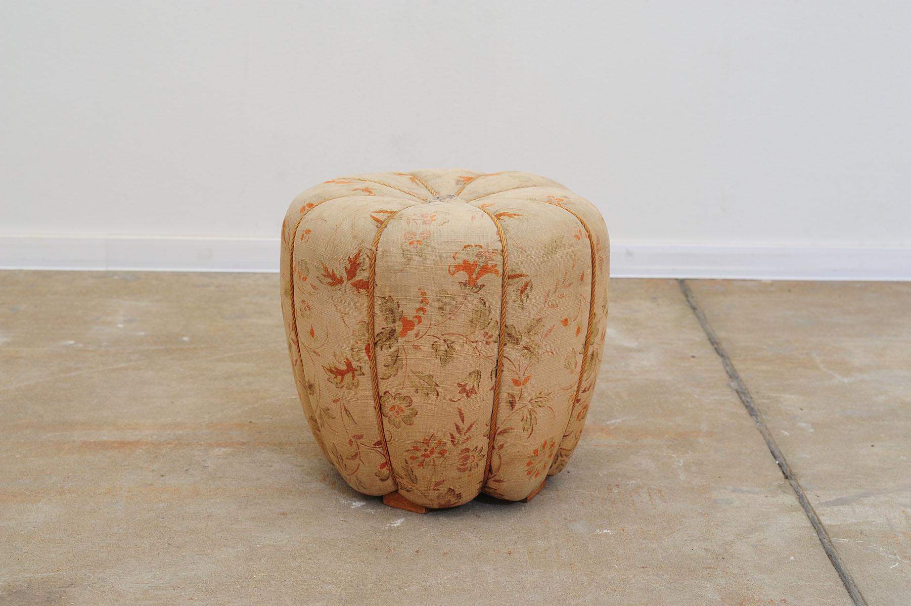 Art Deco pouffe by Jindřich Halabala, 1950s, Czechoslovakia For Sale at ...