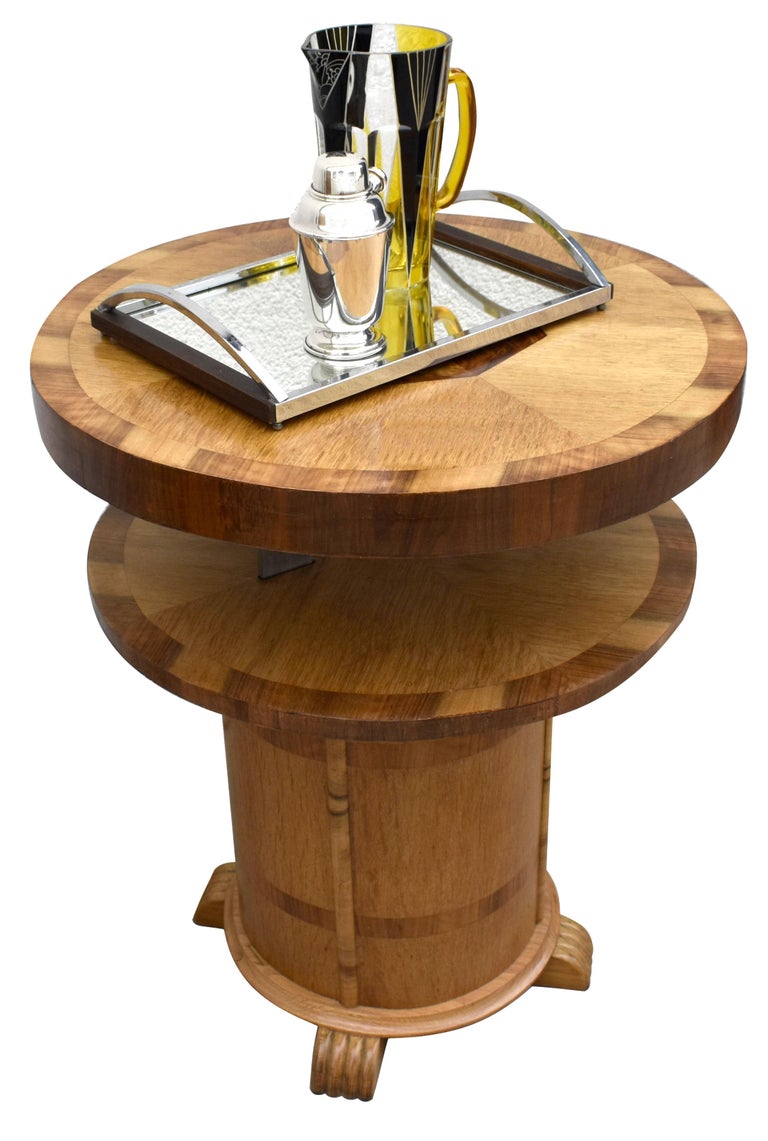 Art Deco Rare Metamorphic Two Tier Walnut Cocktail Table, English ...