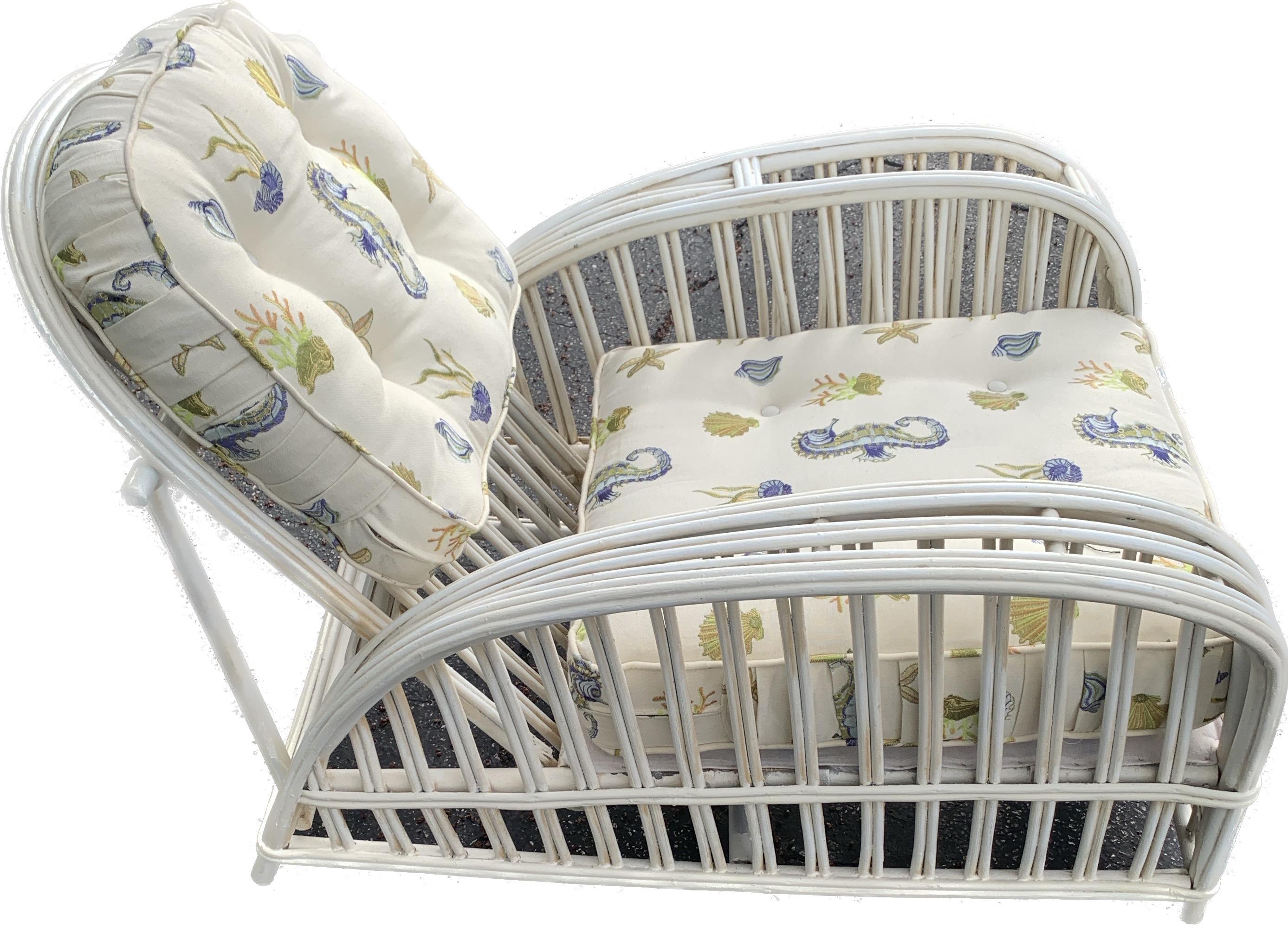 Art Deco Rattan Reclining Armchair / Morris Chair For Sale at 1stDibs