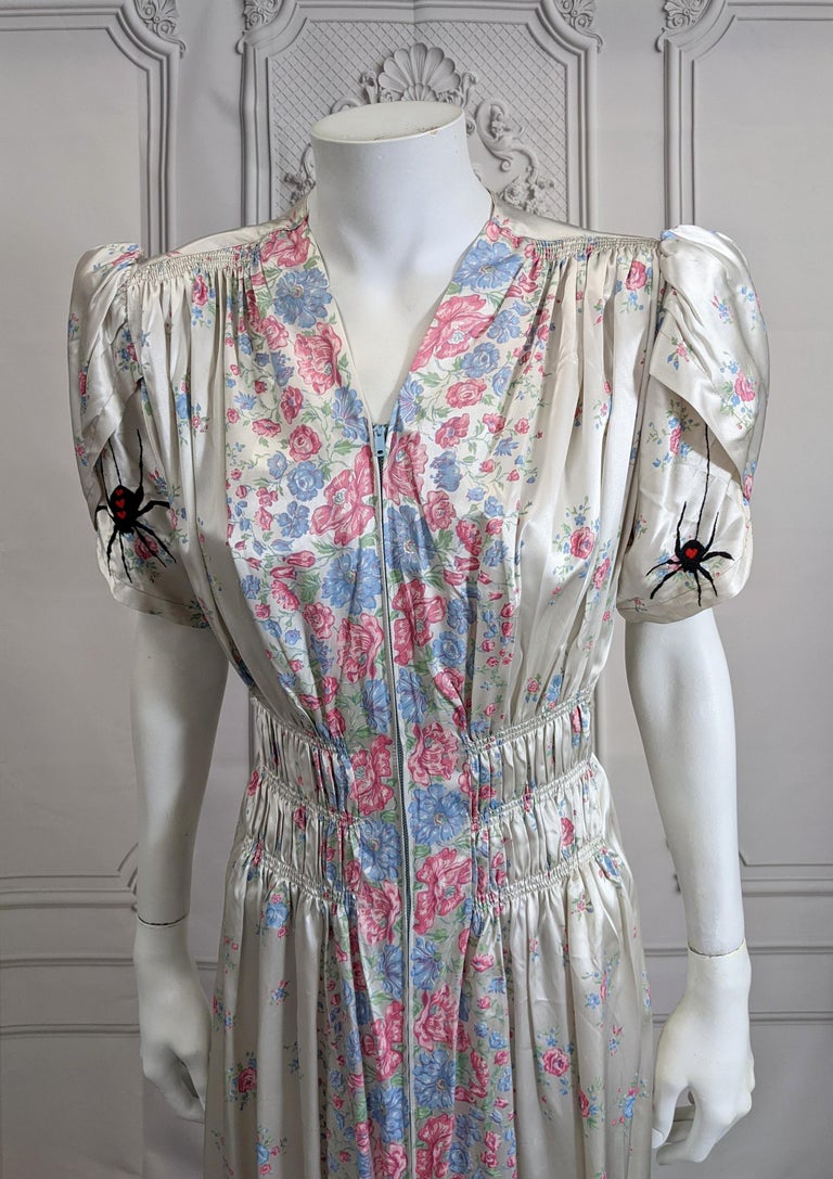 Art Deco Rayon Floral Gown Upcyled by Studio VL For Sale at 1stDibs