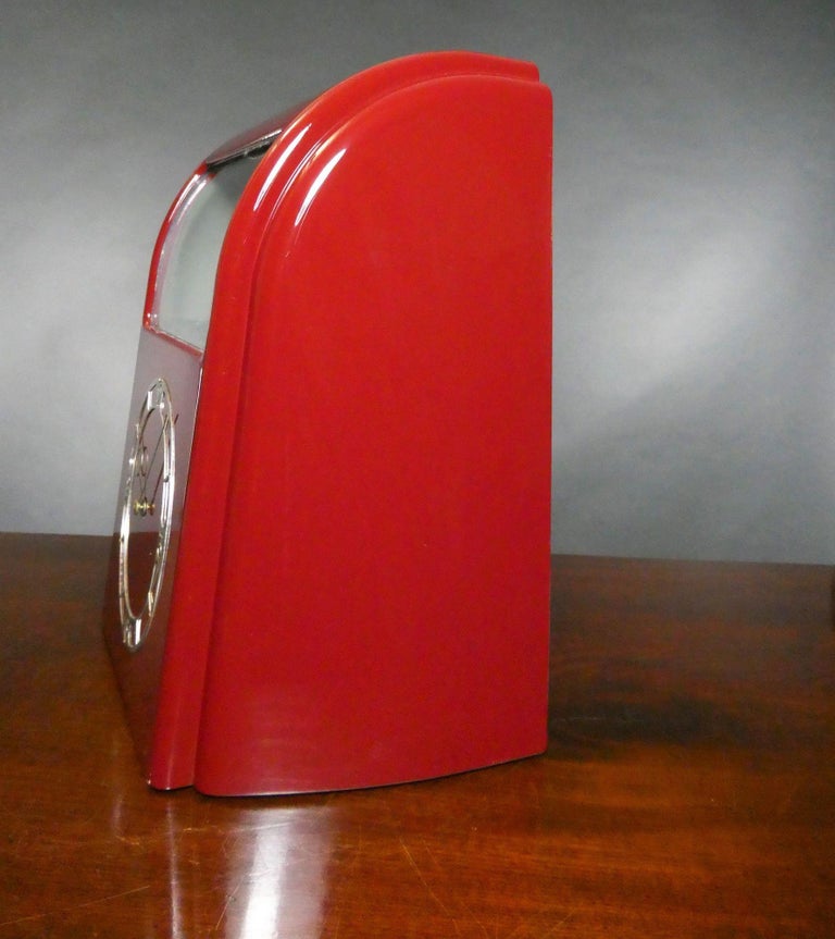 Art Deco Red Vitascope Electric Clock For Sale at 1stDibs