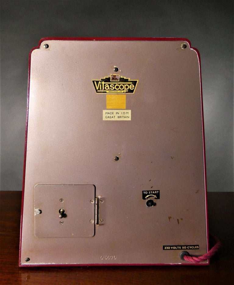 Art Deco Red Vitascope Electric Clock For Sale at 1stDibs