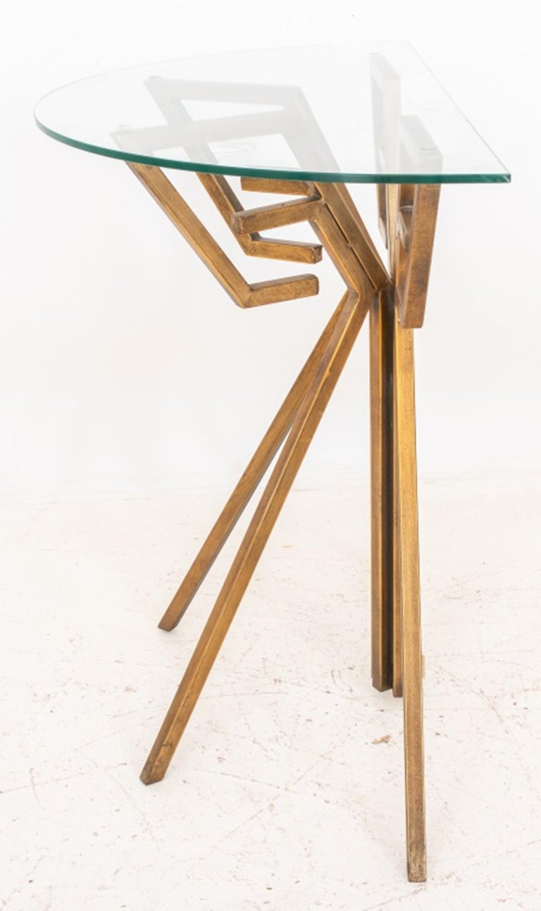 Art Deco Revival Gilt Metal Console For Sale at 1stDibs