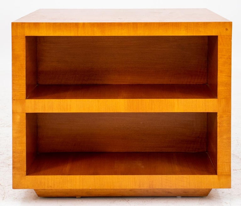 Art Deco Revival Square Birch Bookcase Table For Sale at 1stDibs