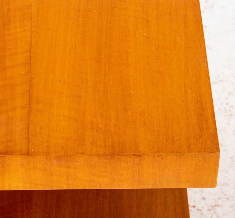 Art Deco Revival Square Birch Bookcase Table For Sale at 1stDibs