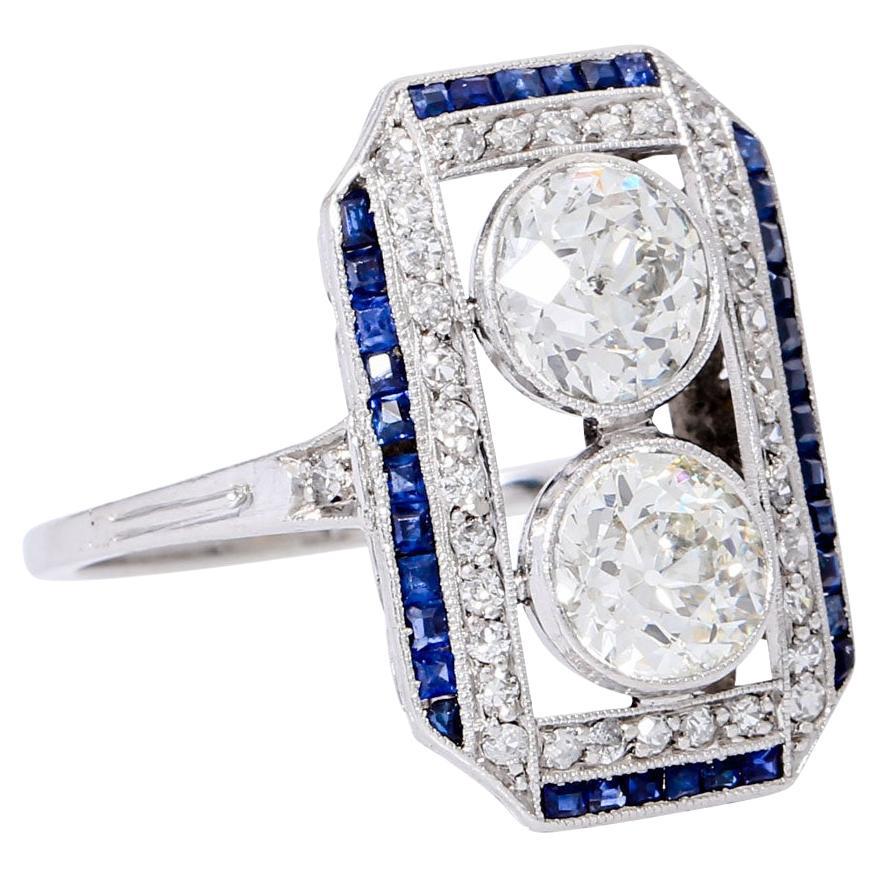 Antique English Ring with Diamonds For Sale at 1stDibs