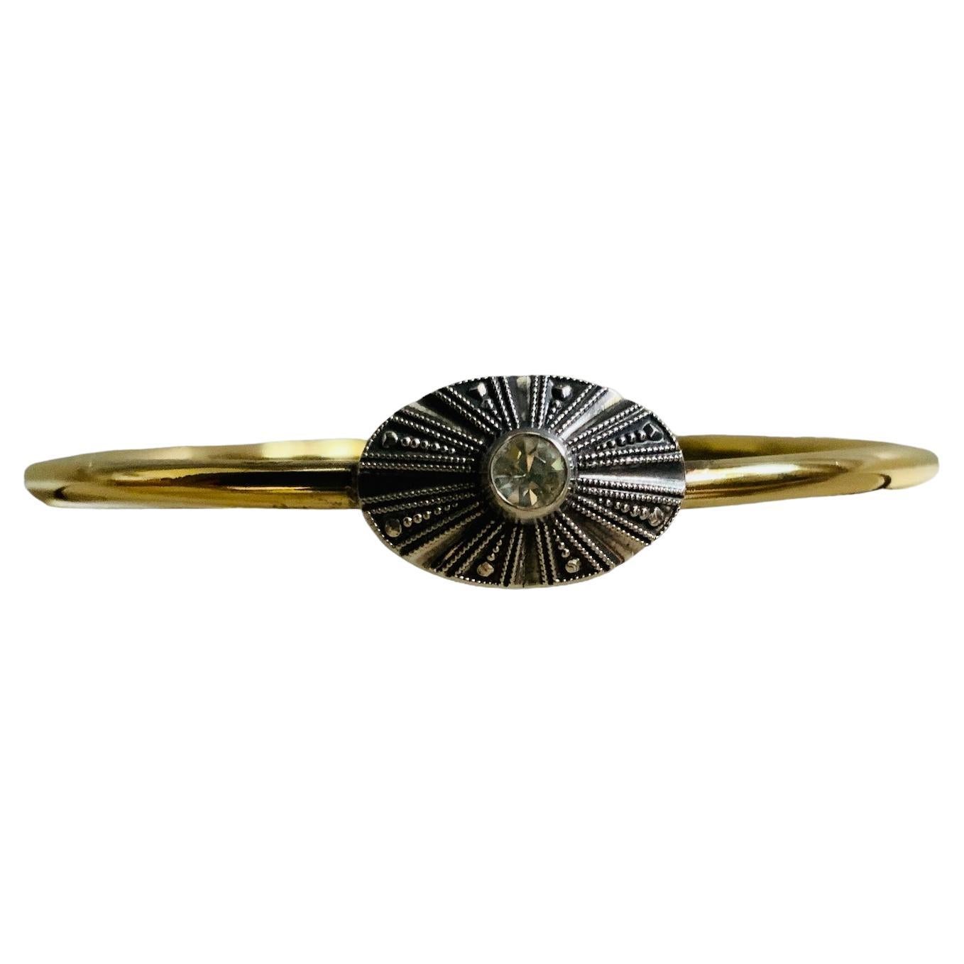 Art Deco Rolled Gold Thin Solid Tubular Child Bangle For Sale at 1stDibs