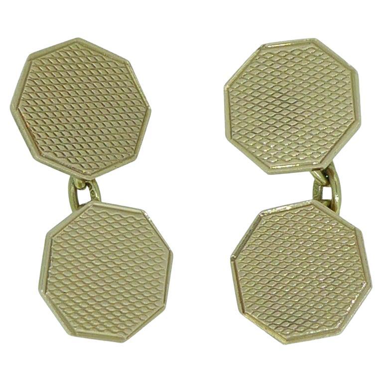 Antique Victorian Gold Cufflinks, 15 Carat, Hallmarked, London, 1885 at ...