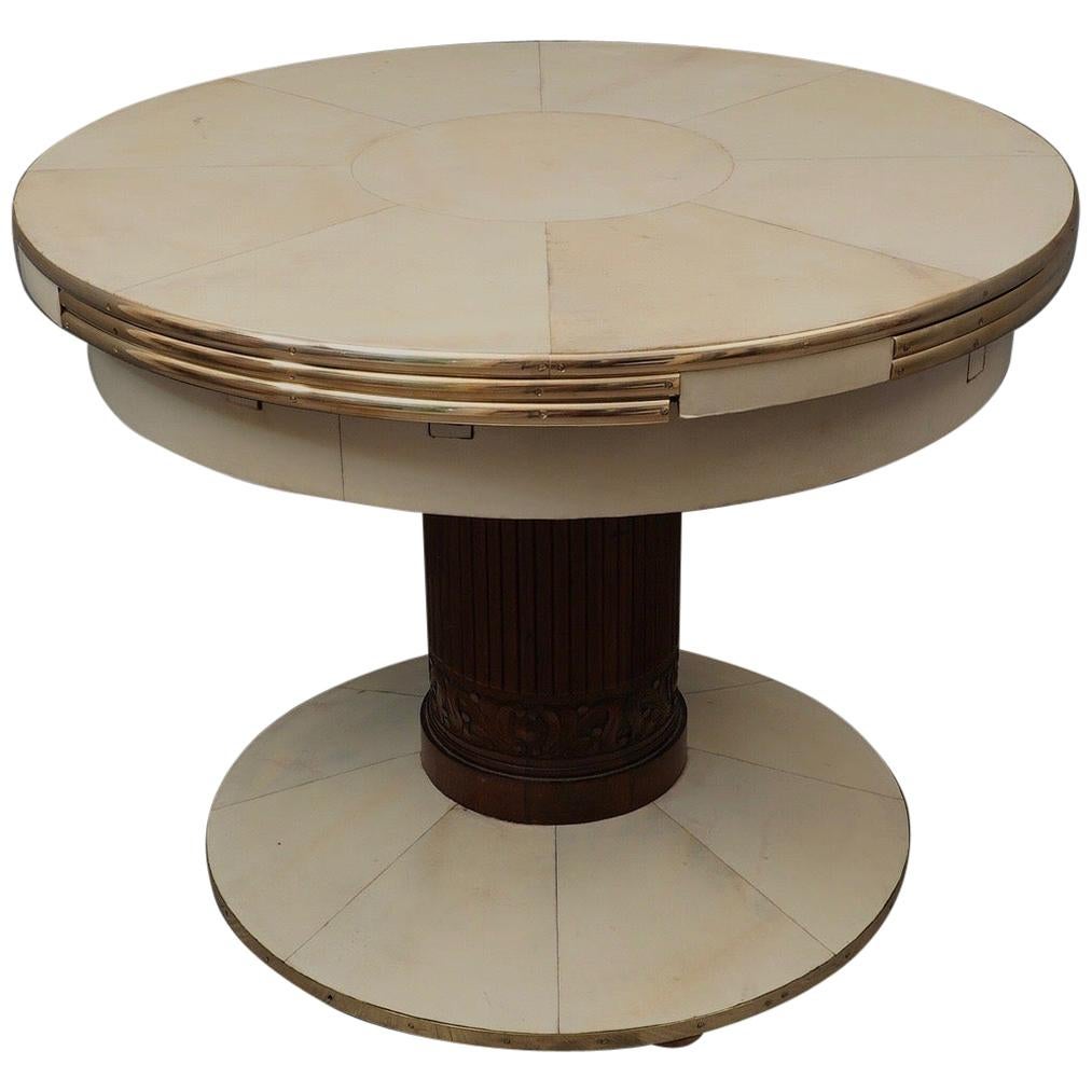 Round Art Deco Dining Table at 1stDibs