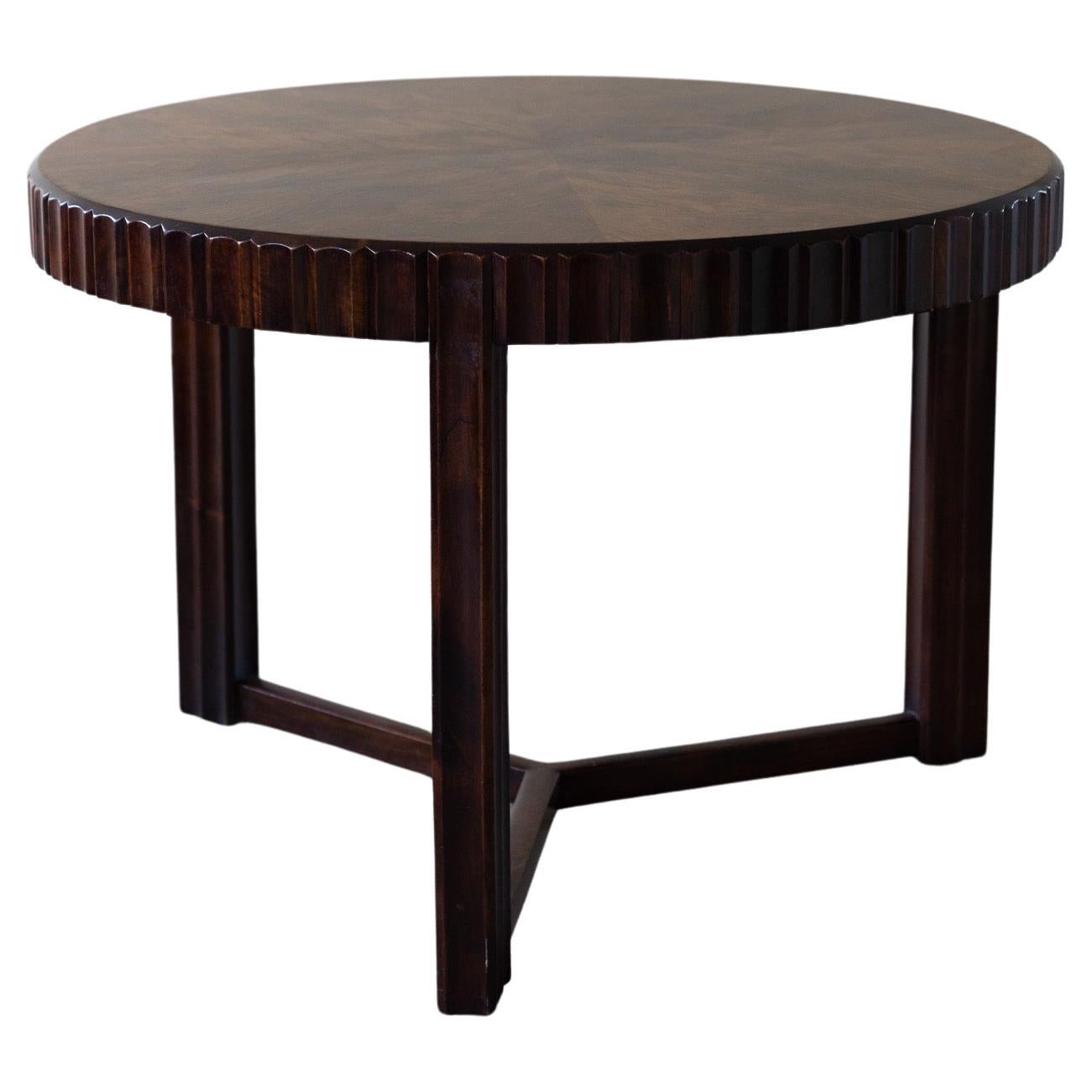 Art Deco Round Dining Table For Sale at 1stDibs