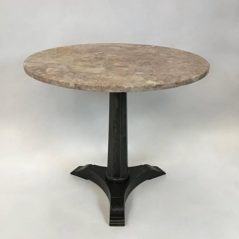 Art Deco Round Pink Marble Cafe Dining Table at 1stDibs | art deco cafe ...