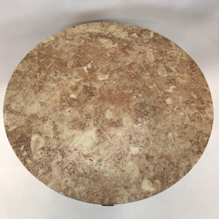 Art Deco Round Pink Marble Cafe Dining Table at 1stDibs | art deco cafe ...