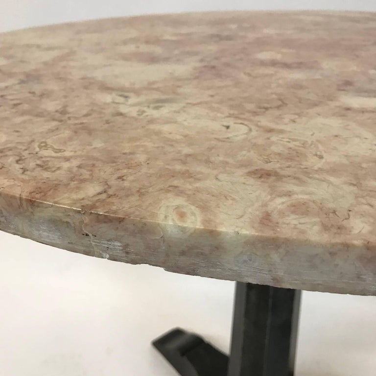 Art Deco Round Pink Marble Cafe Dining Table at 1stDibs | art deco cafe ...