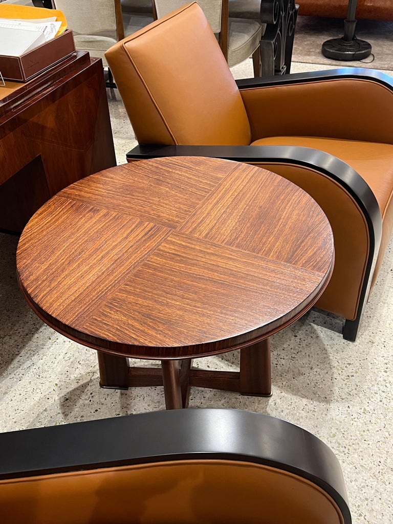 Art Deco Round Rosewood Side Table by Maxime Old For Sale at 1stDibs