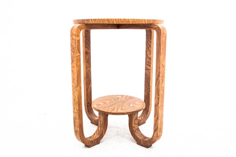 Art Deco Round Table, Poland, 1950s For Sale at 1stDibs
