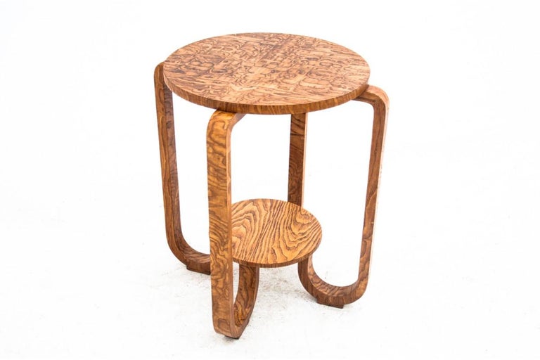 Art Deco Round Table, Poland, 1950s For Sale at 1stDibs