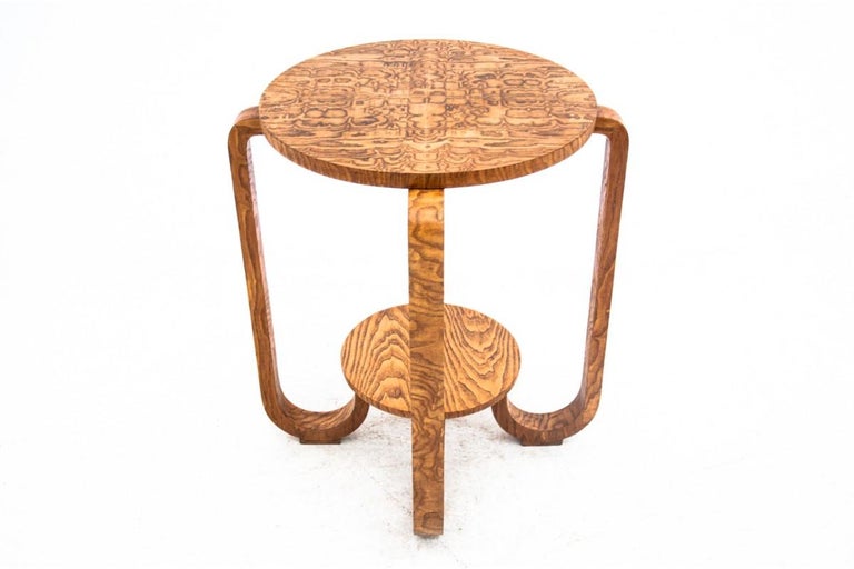 Art Deco Round Table, Poland, 1950s For Sale at 1stDibs